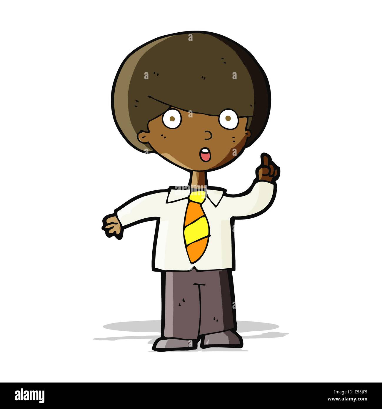 cartoon school boy answering question Stock Vector Image & Art - Alamy