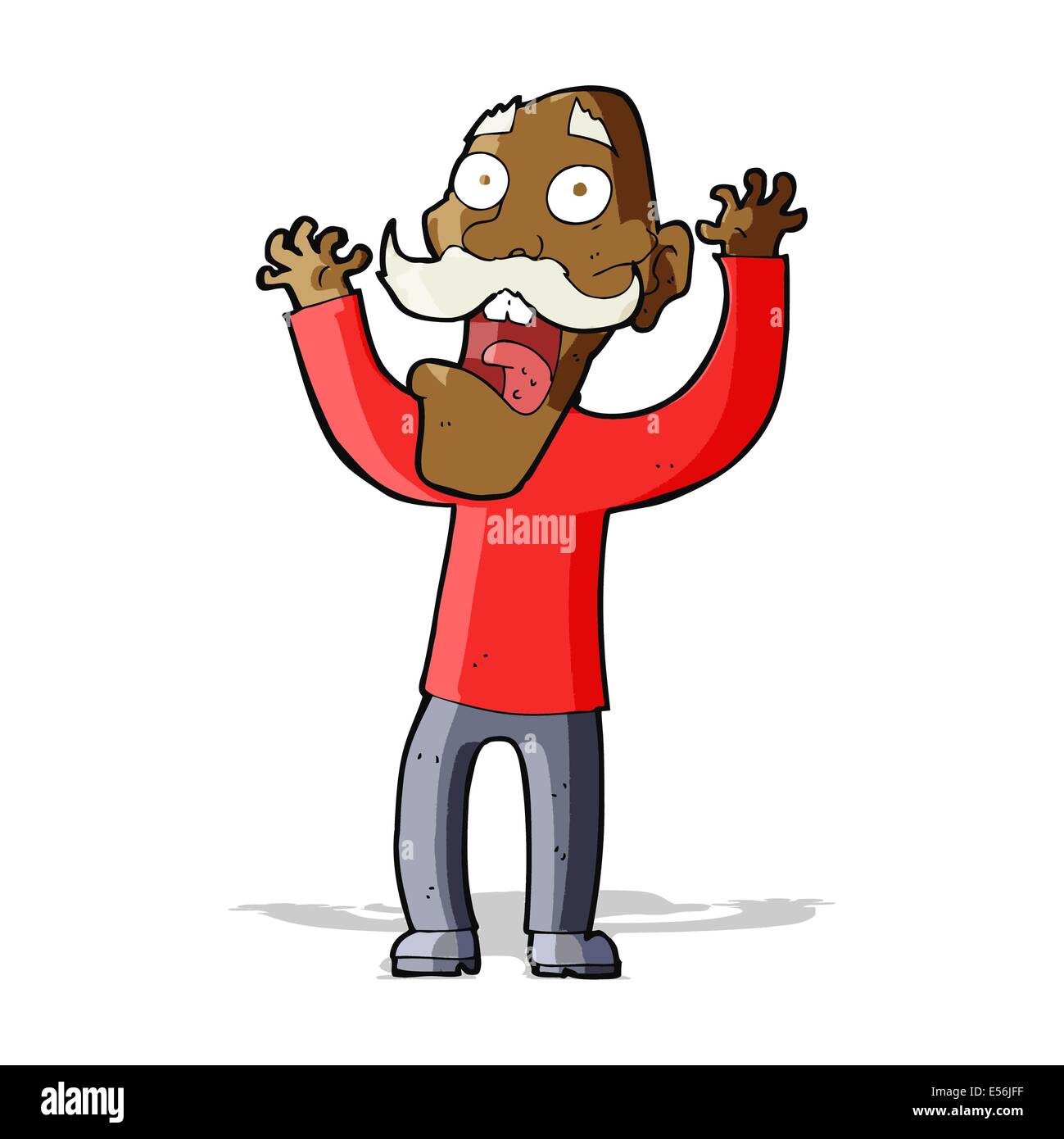 cartoon old man getting a fright Stock Vector Image & Art - Alamy