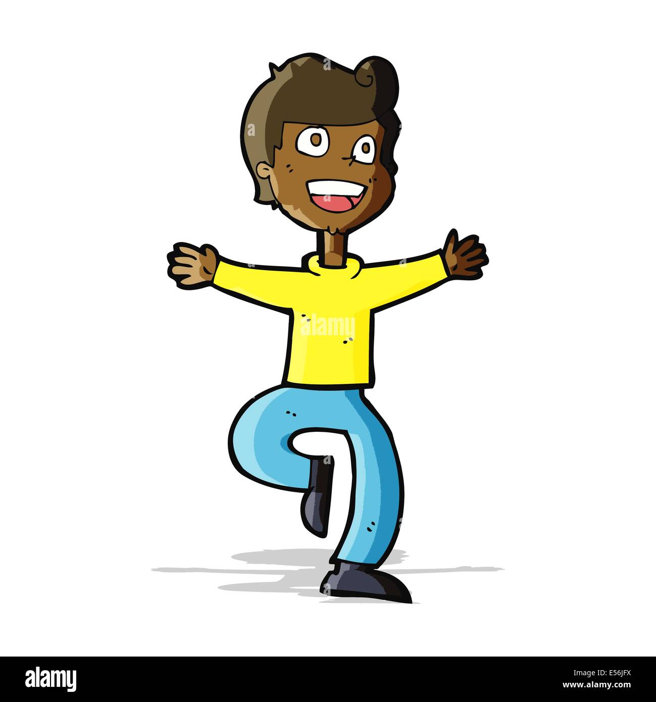 cartoon excited boy Stock Vector Image & Art - Alamy