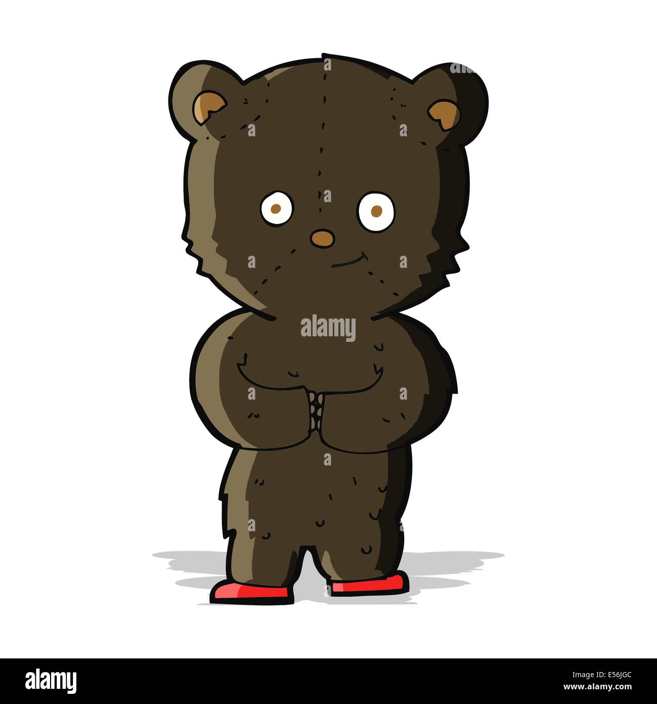 cartoon teddy black bear cub Stock Vector Image & Art - Alamy