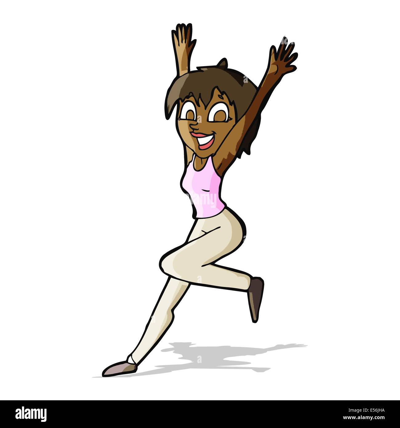 cartoon excited woman Stock Vector Image & Art - Alamy