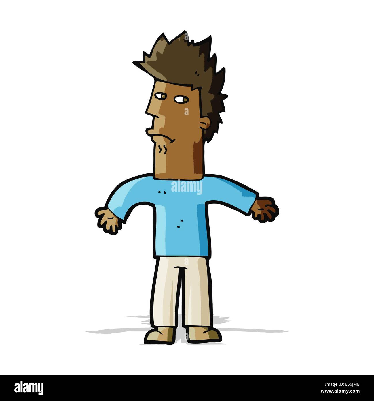 cartoon confused man Stock Vector Image & Art - Alamy