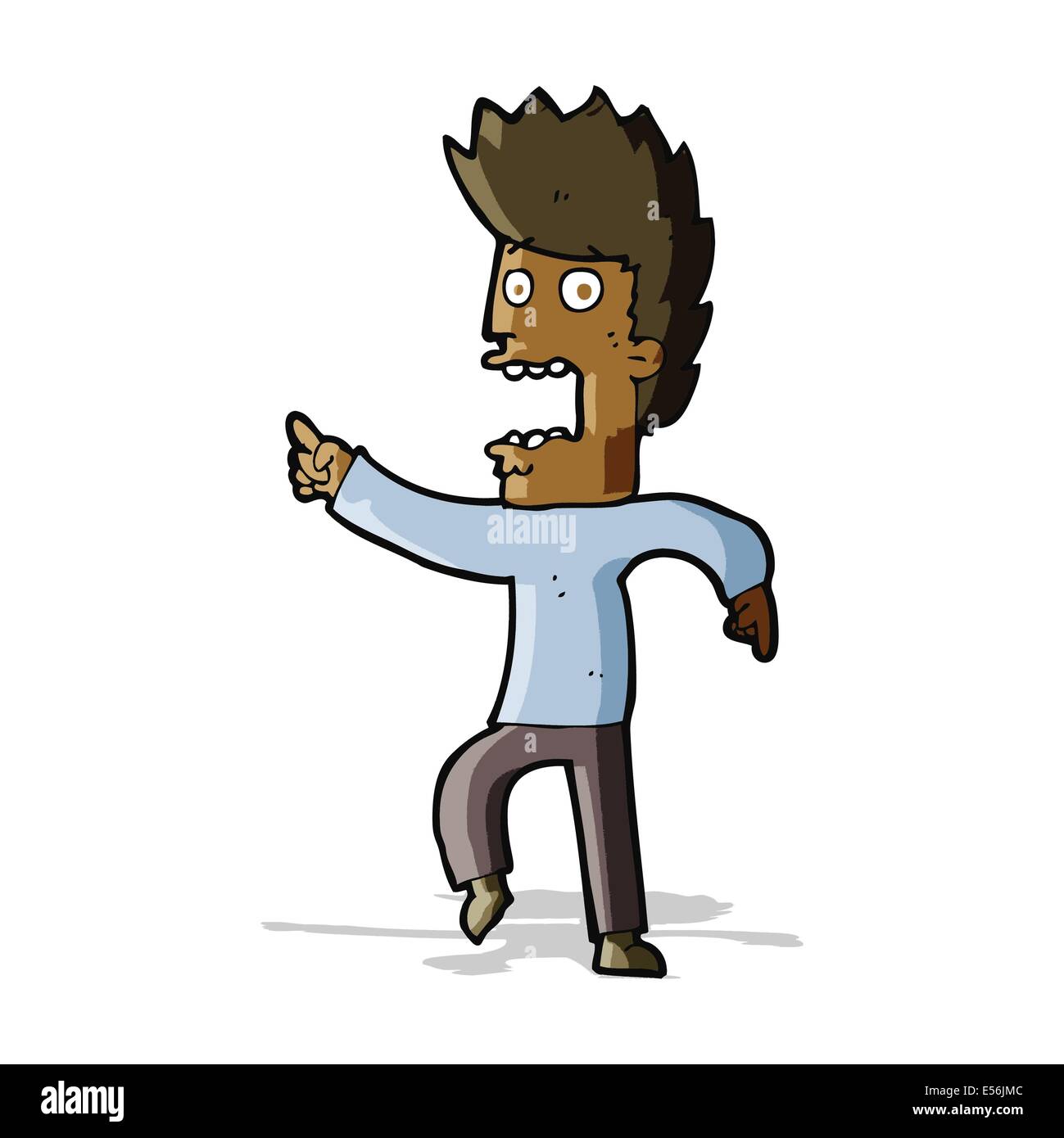 cartoon terrified man Stock Vector Image & Art - Alamy