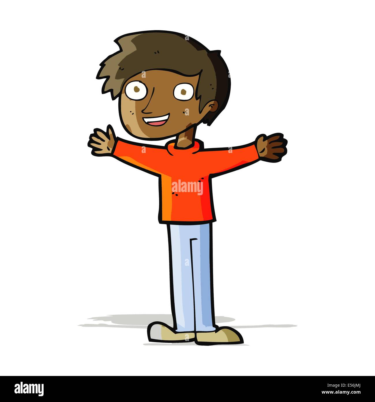 cartoon enthusiastic man Stock Vector Image & Art - Alamy