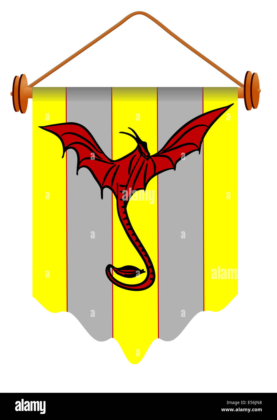 banner with dragon Stock Photo - Alamy