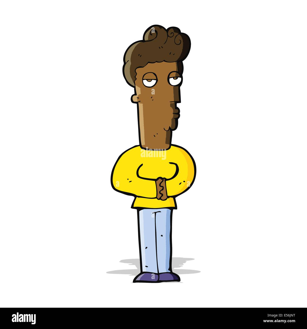 cartoon jaded man Stock Vector Image & Art - Alamy