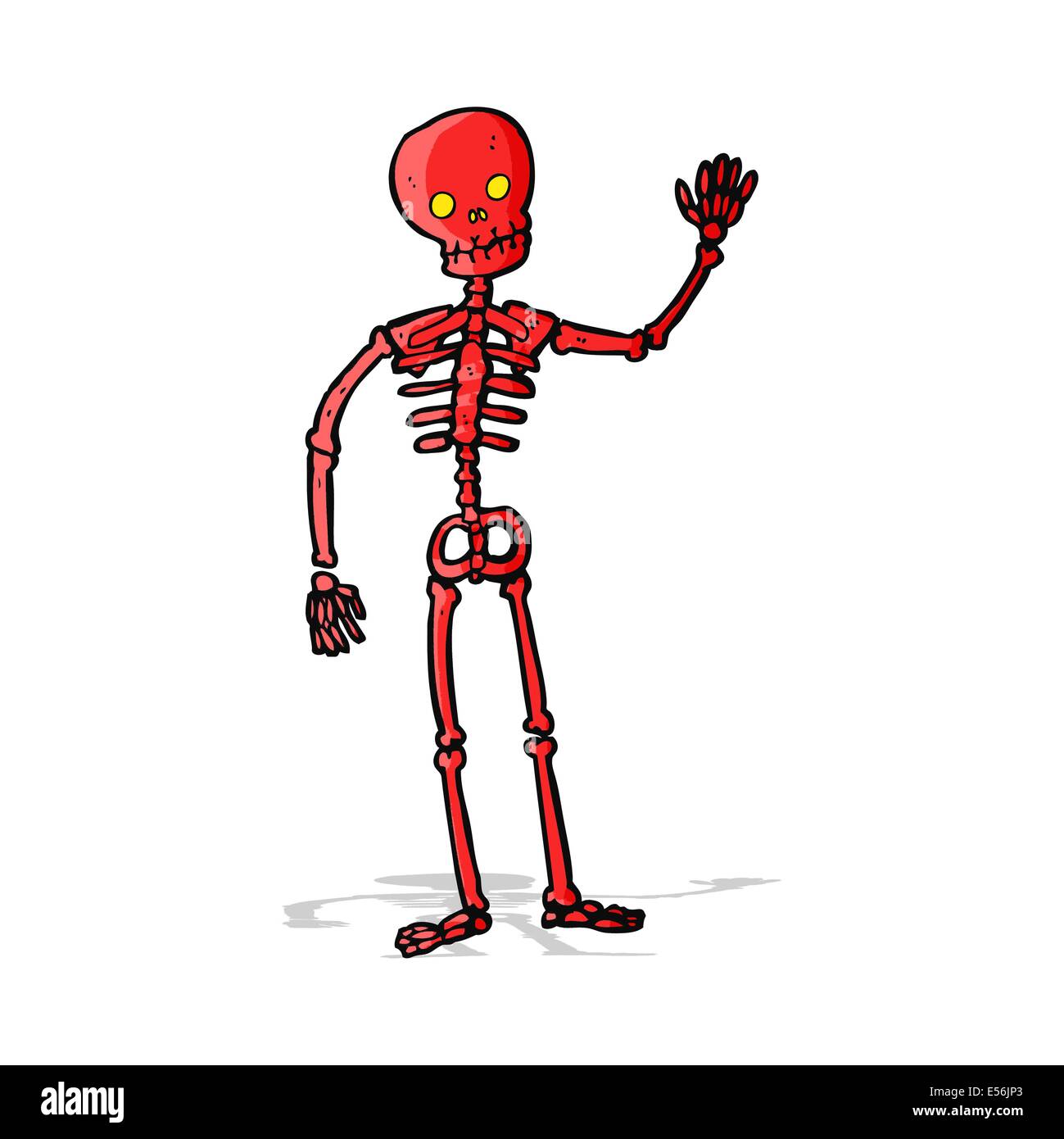 cartoon waving skeleton Stock Vector Image & Art - Alamy