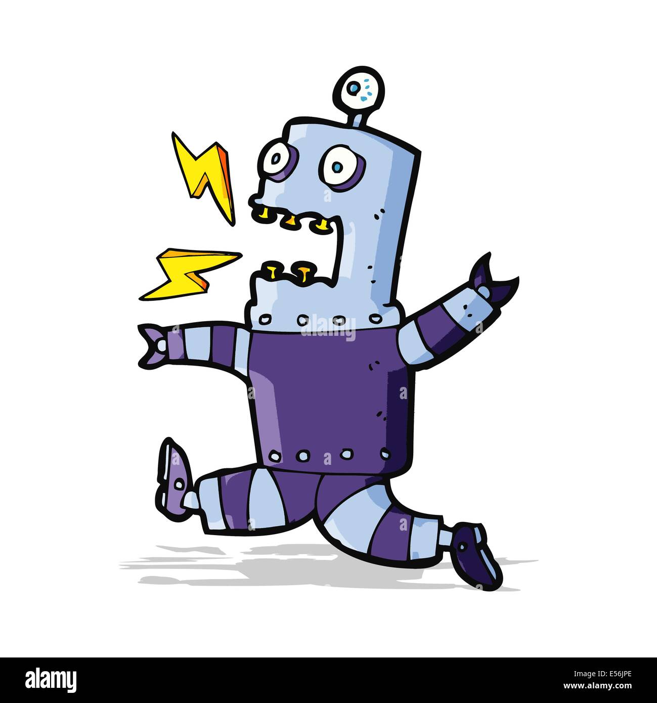 cartoon terrified robot Stock Vector Image & Art - Alamy