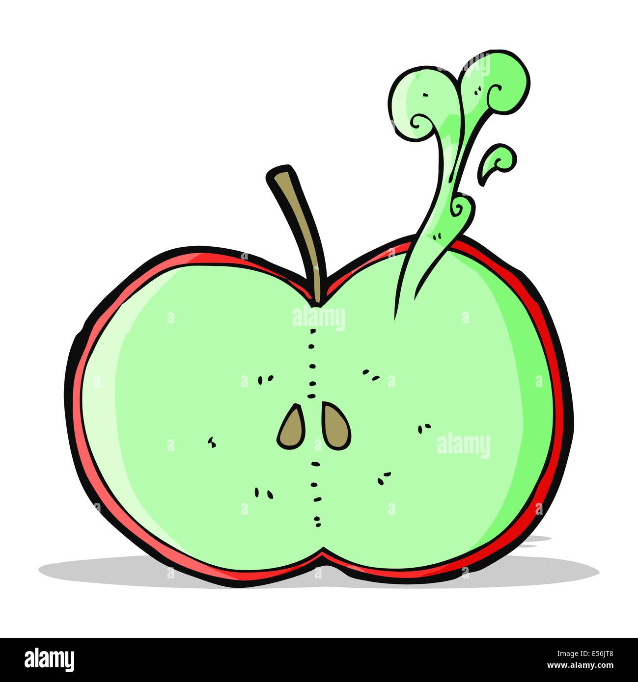 cartoon sliced apple Stock Vector Image & Art - Alamy
