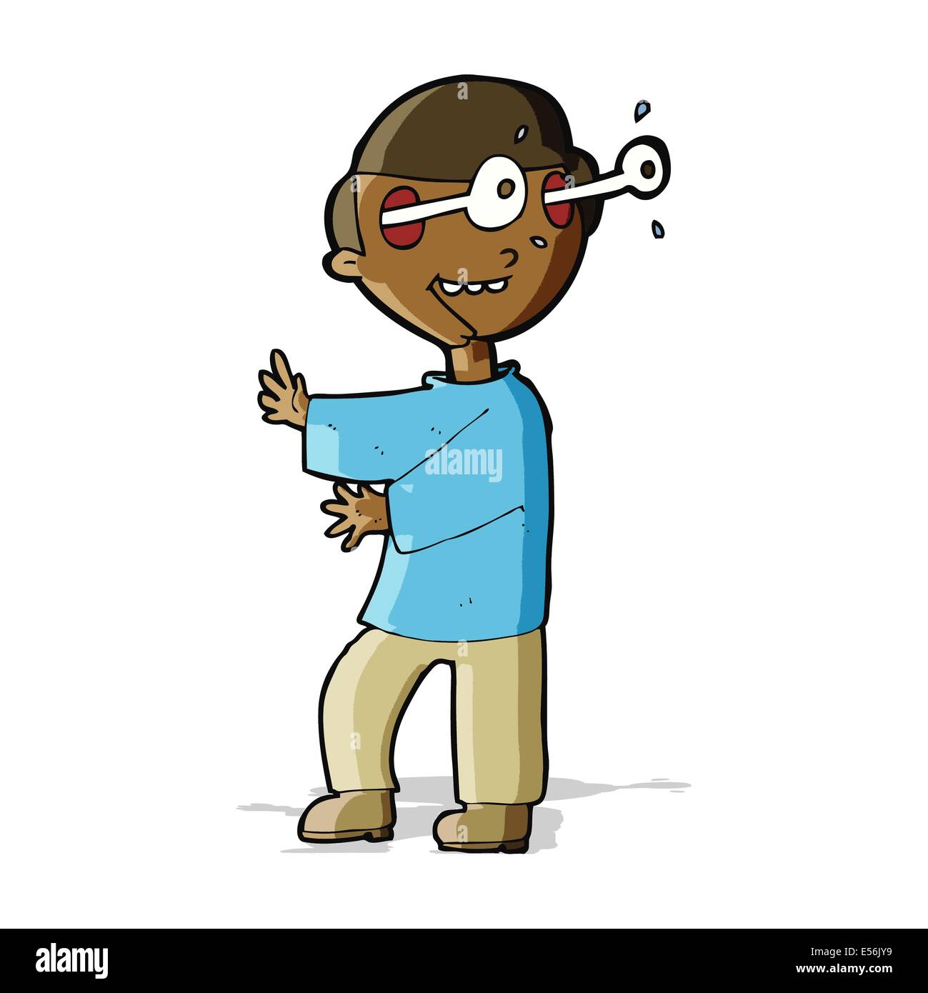 cartoon boy with popping out eyes Stock Vector Image & Art - Alamy