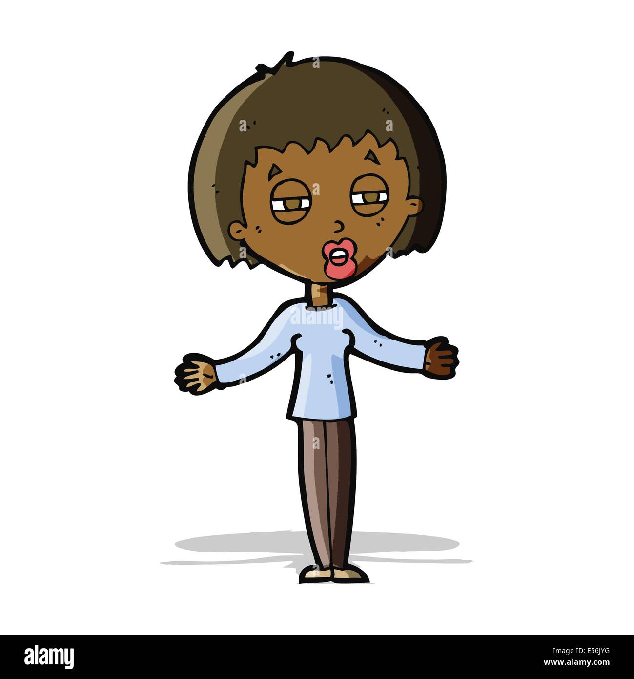 cartoon suspicious woman Stock Vector Image & Art - Alamy