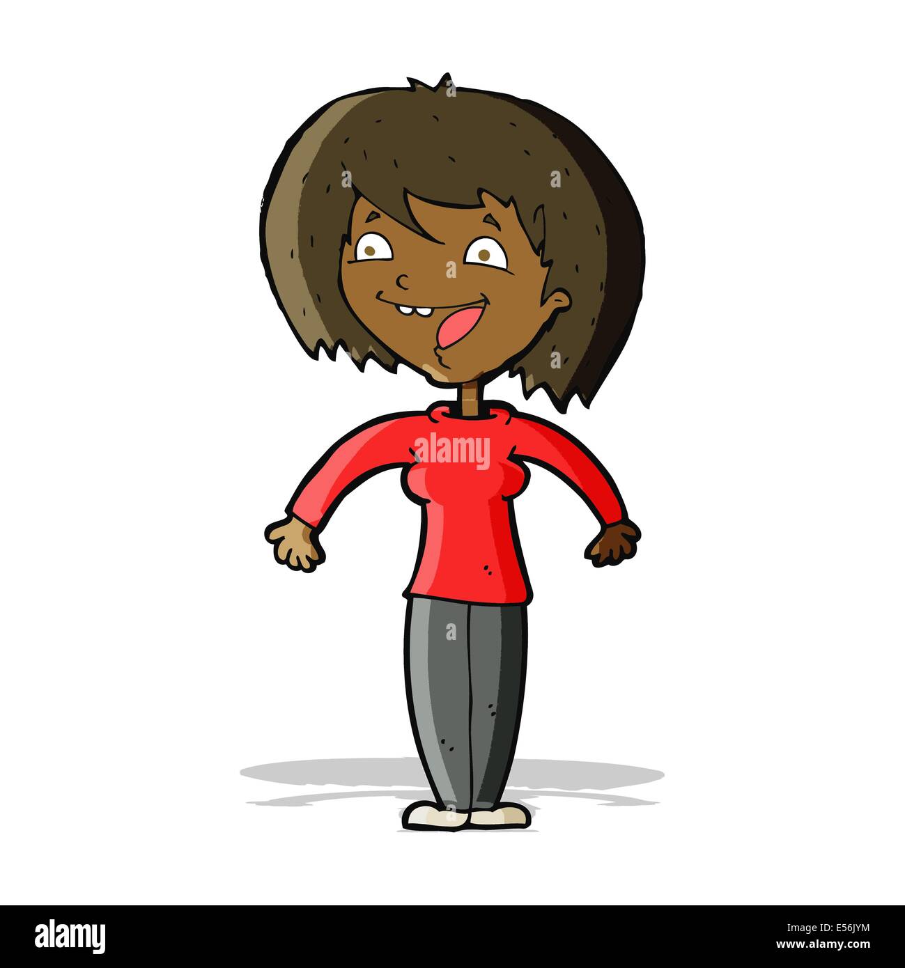 cartoon excited woman Stock Vector Image & Art - Alamy