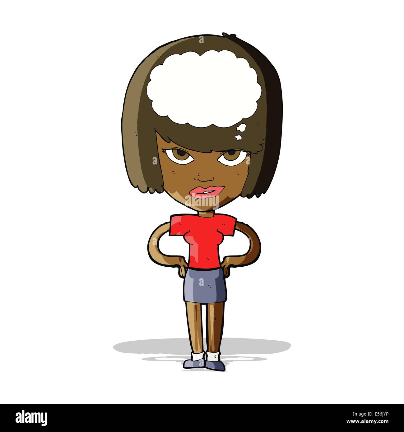 cartoon woman thinking Stock Vector Image & Art - Alamy