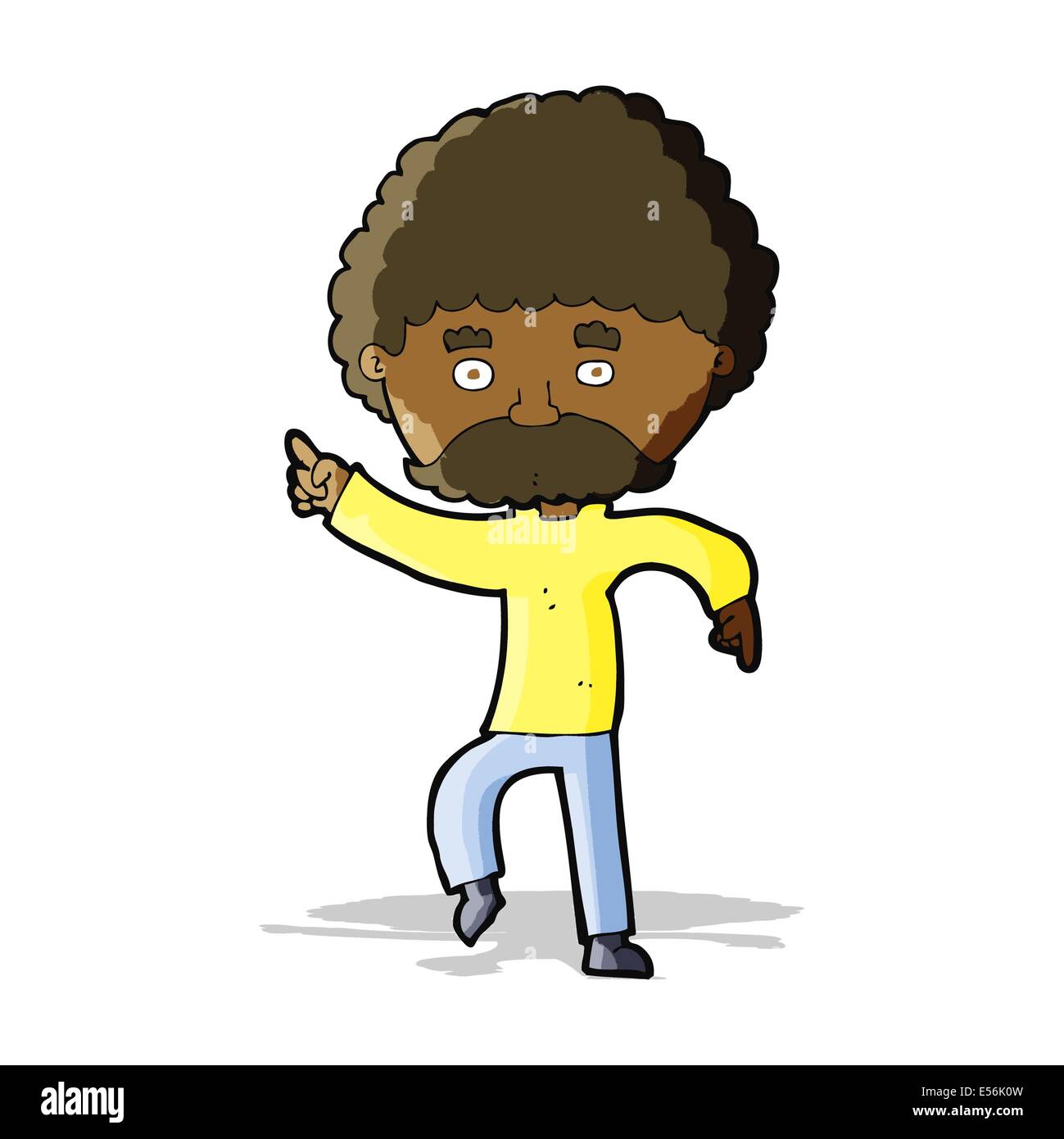 Cartoon Seventies Style Man Disco Dancing Stock Vector Image And Art Alamy