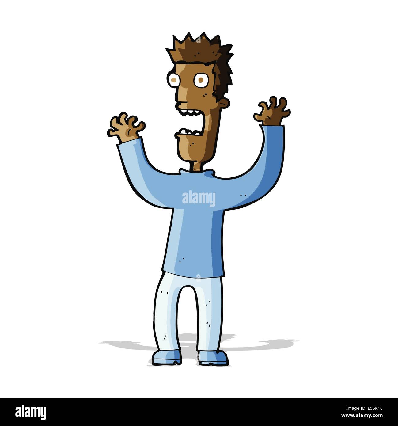 cartoon terrified man Stock Vector Image & Art - Alamy
