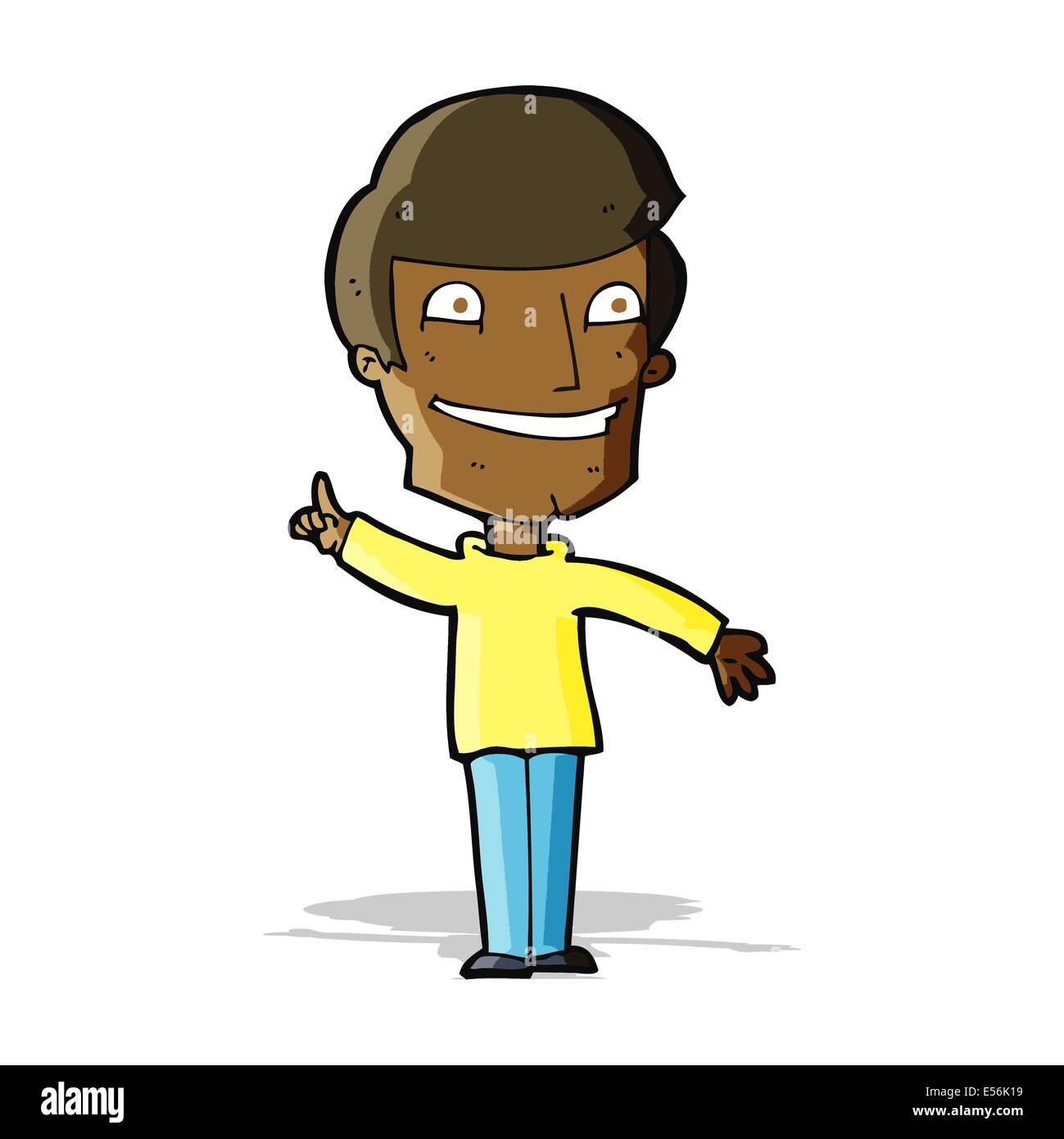 cartoon grinning man with idea Stock Vector Image & Art - Alamy