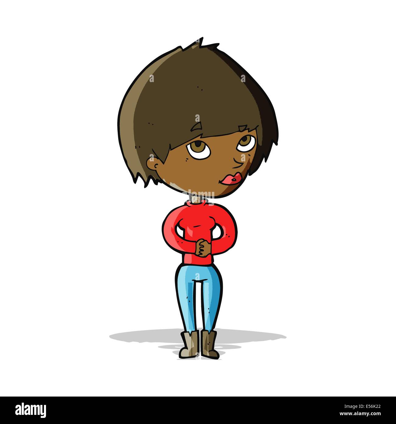 cartoon woman considering Stock Vector Image & Art - Alamy