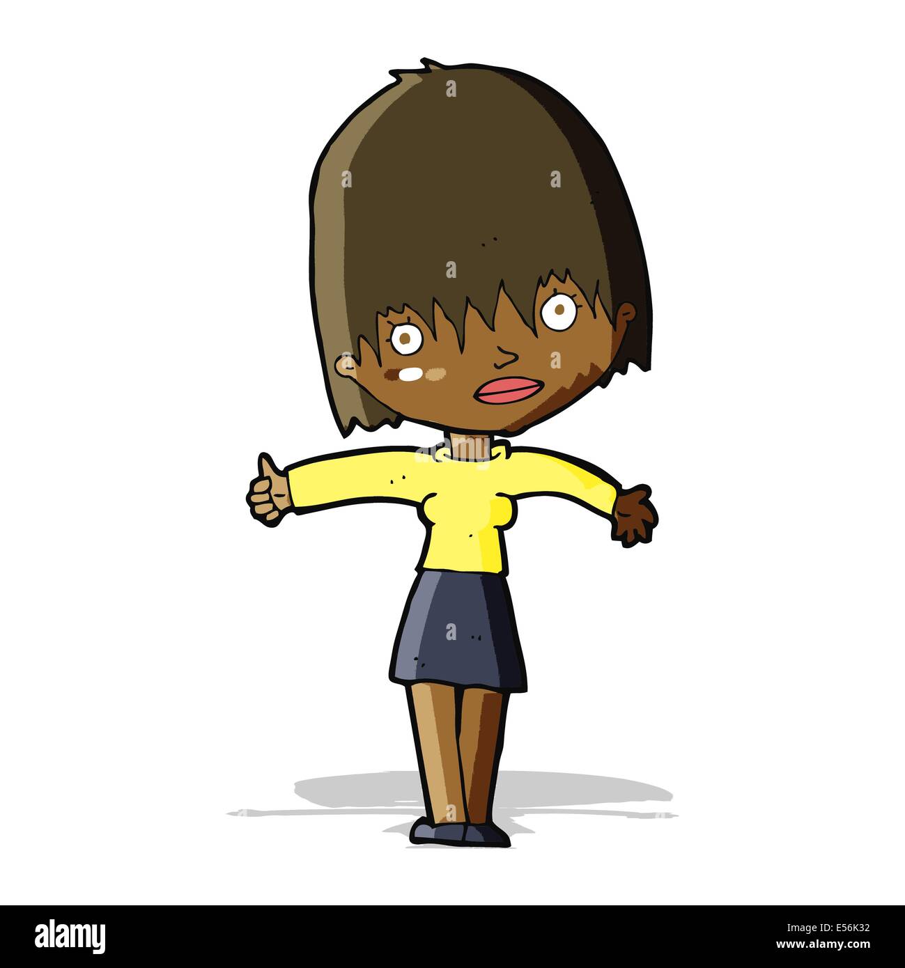 cartoon curious woman Stock Vector Image & Art - Alamy