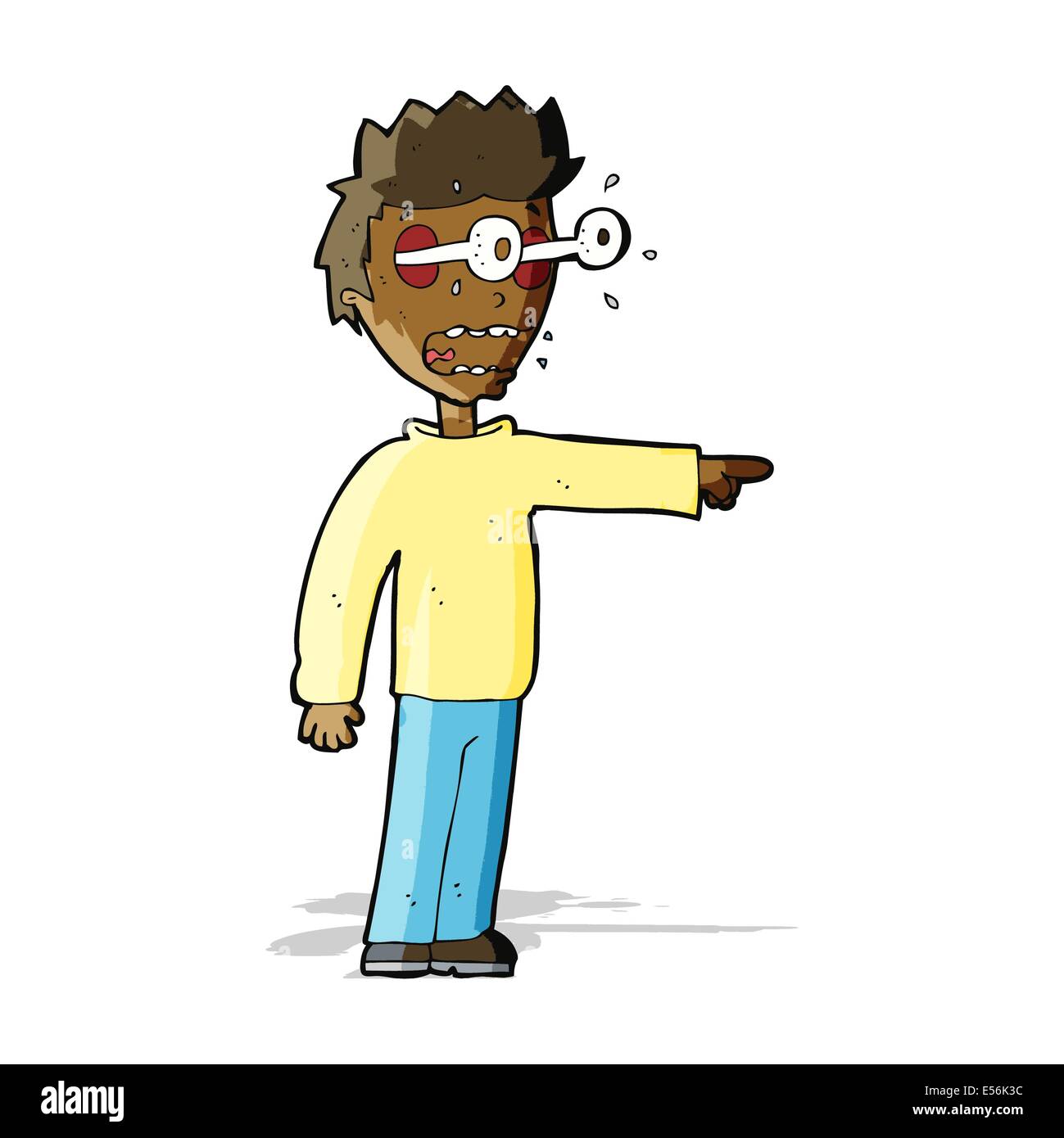Cartoon boy pointing out hi-res stock photography and images - Alamy