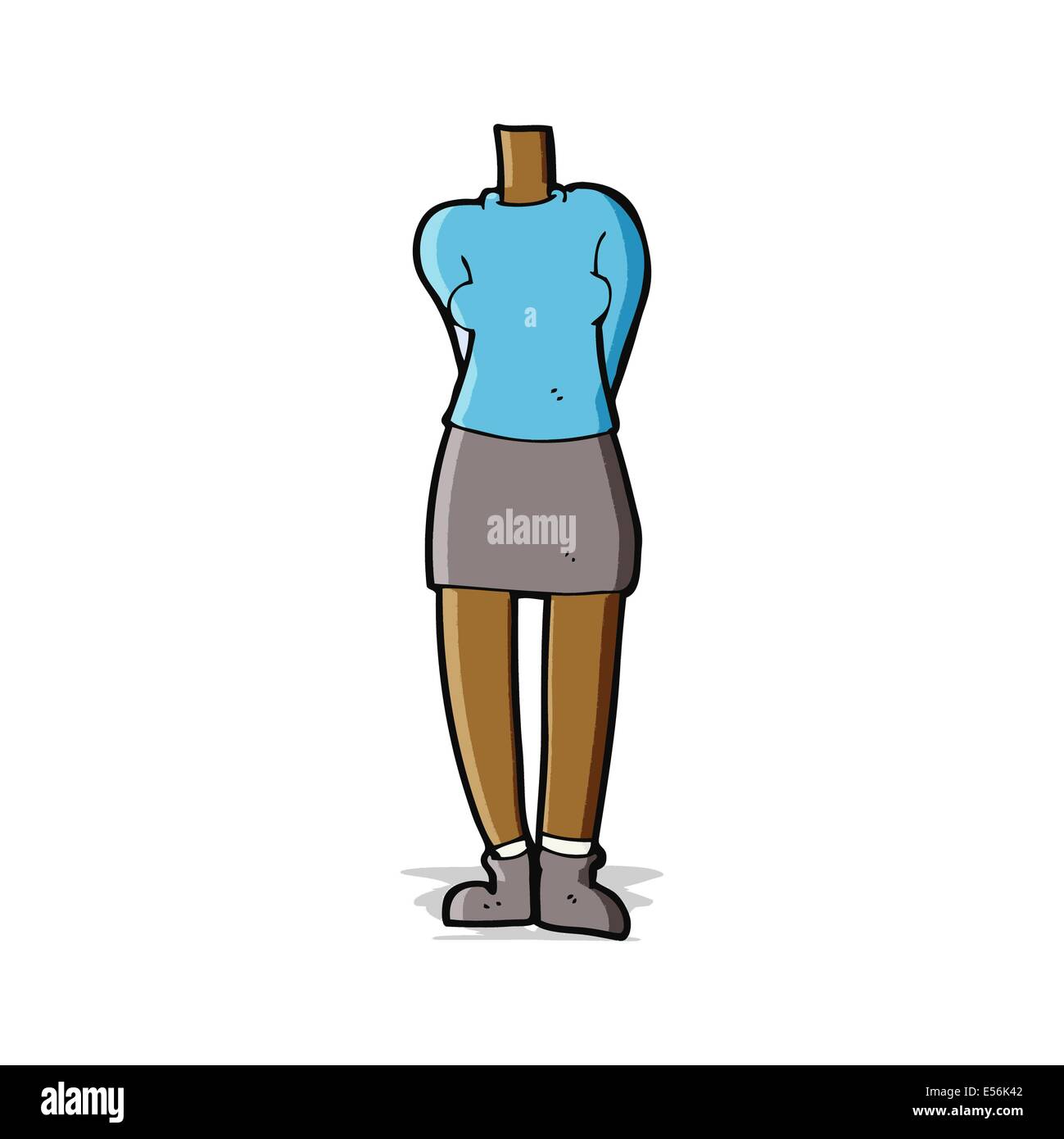cartoon female body (mix and match cartoons or add own photos Stock ...