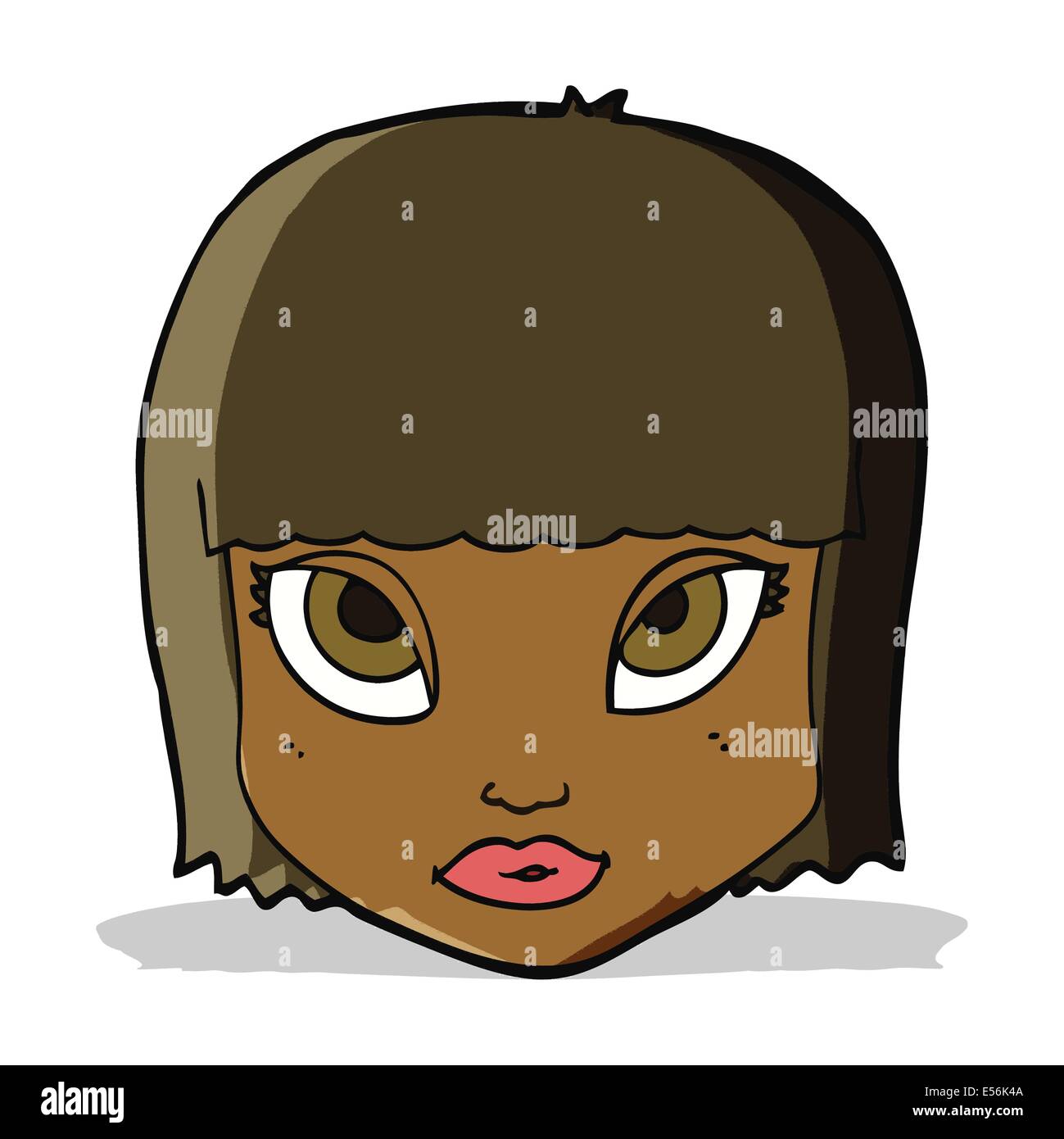 cartoon female face Stock Vector Image & Art - Alamy
