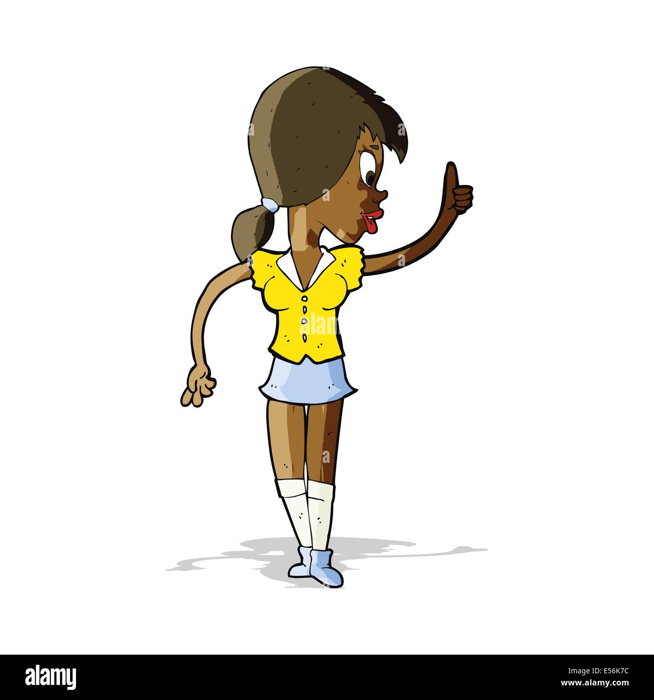 cartoon girl with idea Stock Vector Image & Art - Alamy