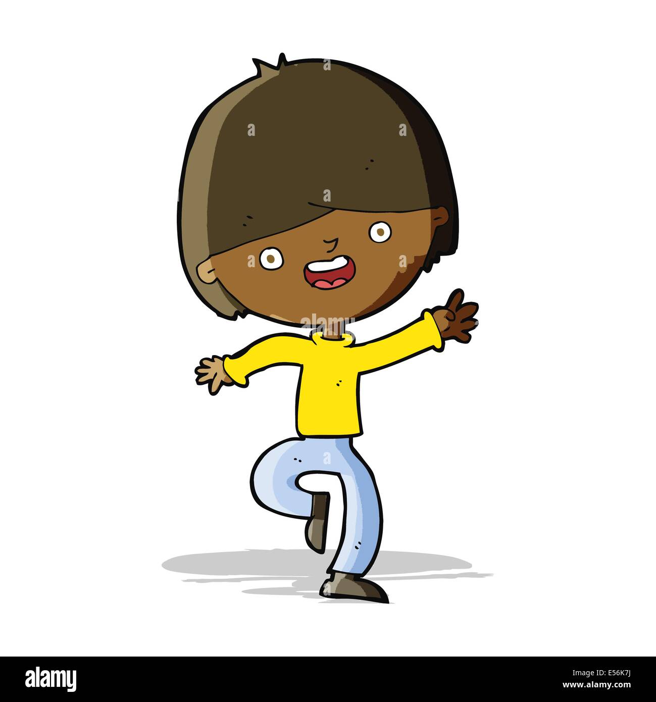 cartoon happy boy dancing Stock Vector Image & Art - Alamy