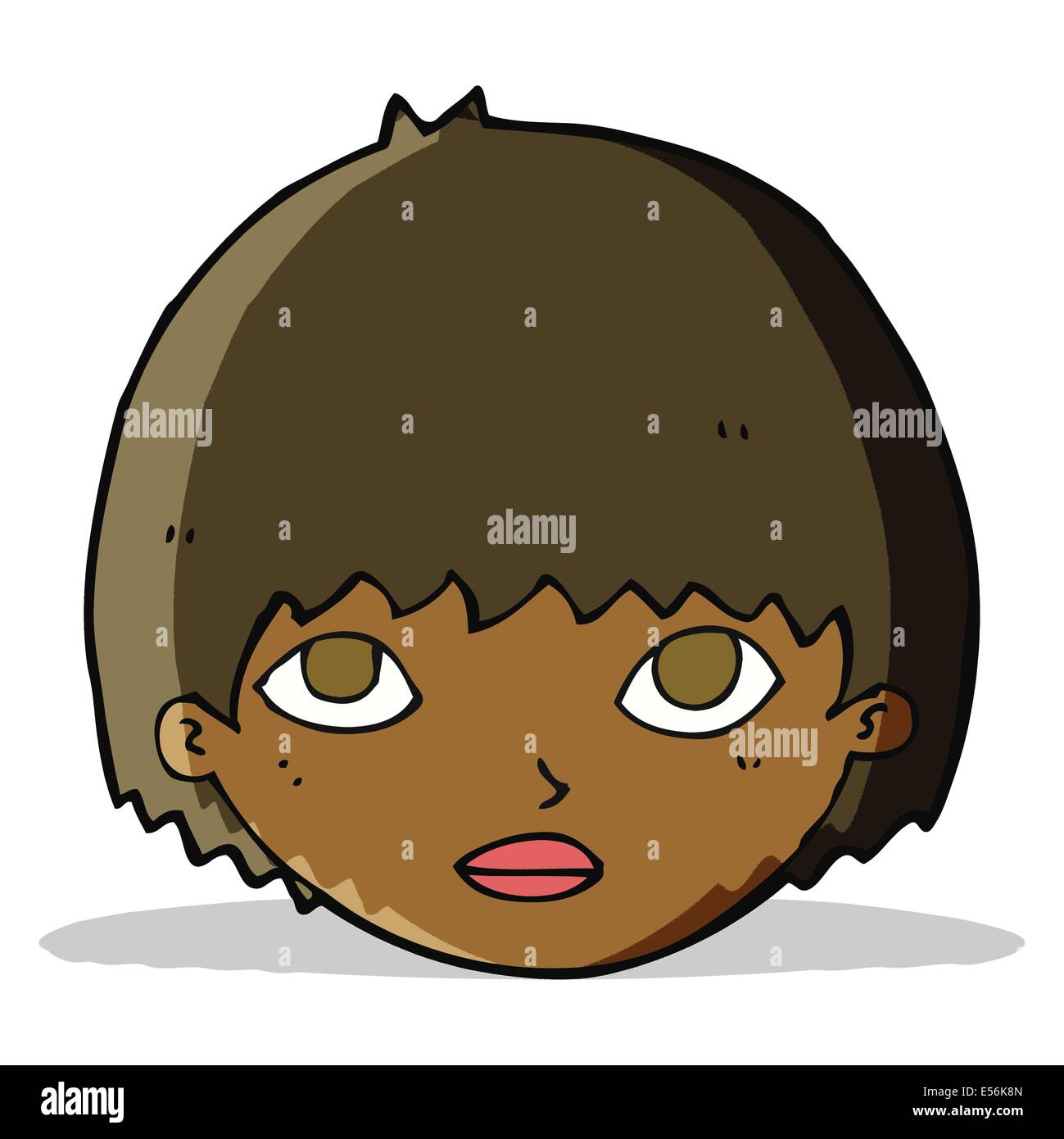 Cartoon girl staring Cut Out Stock Images & Pictures - Alamy