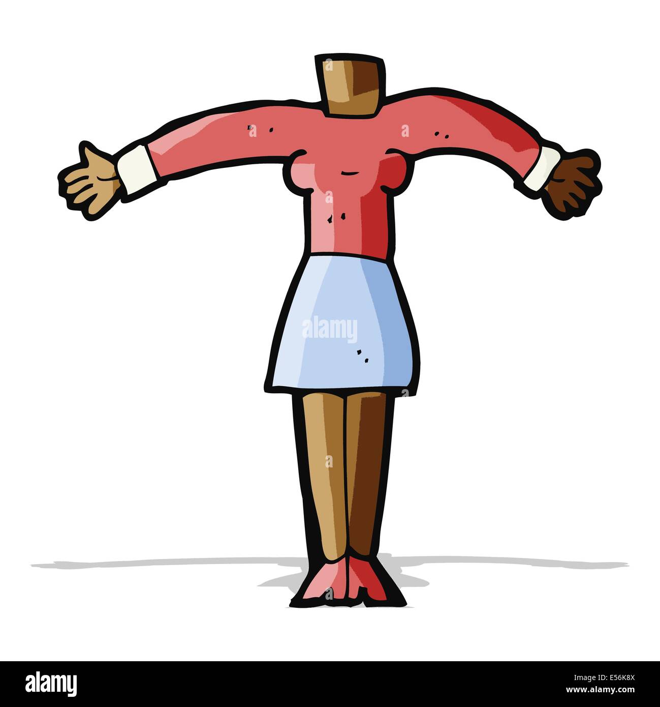 cartoon female body (add photos or mix and match cartoons Stock Vector ...