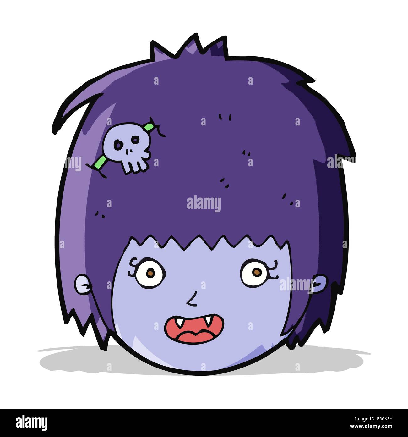 cartoon happy vampire girl face Stock Vector Image & Art - Alamy