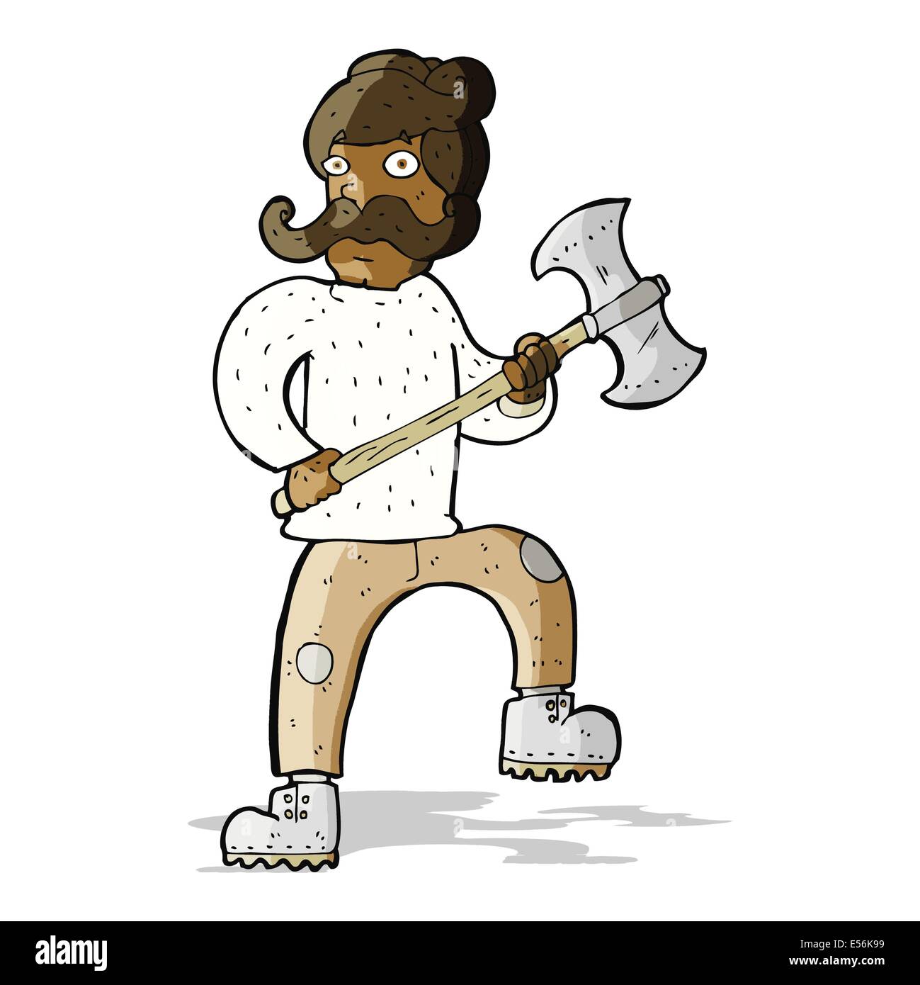 Cartoon man with axe Stock Vector Images - Alamy