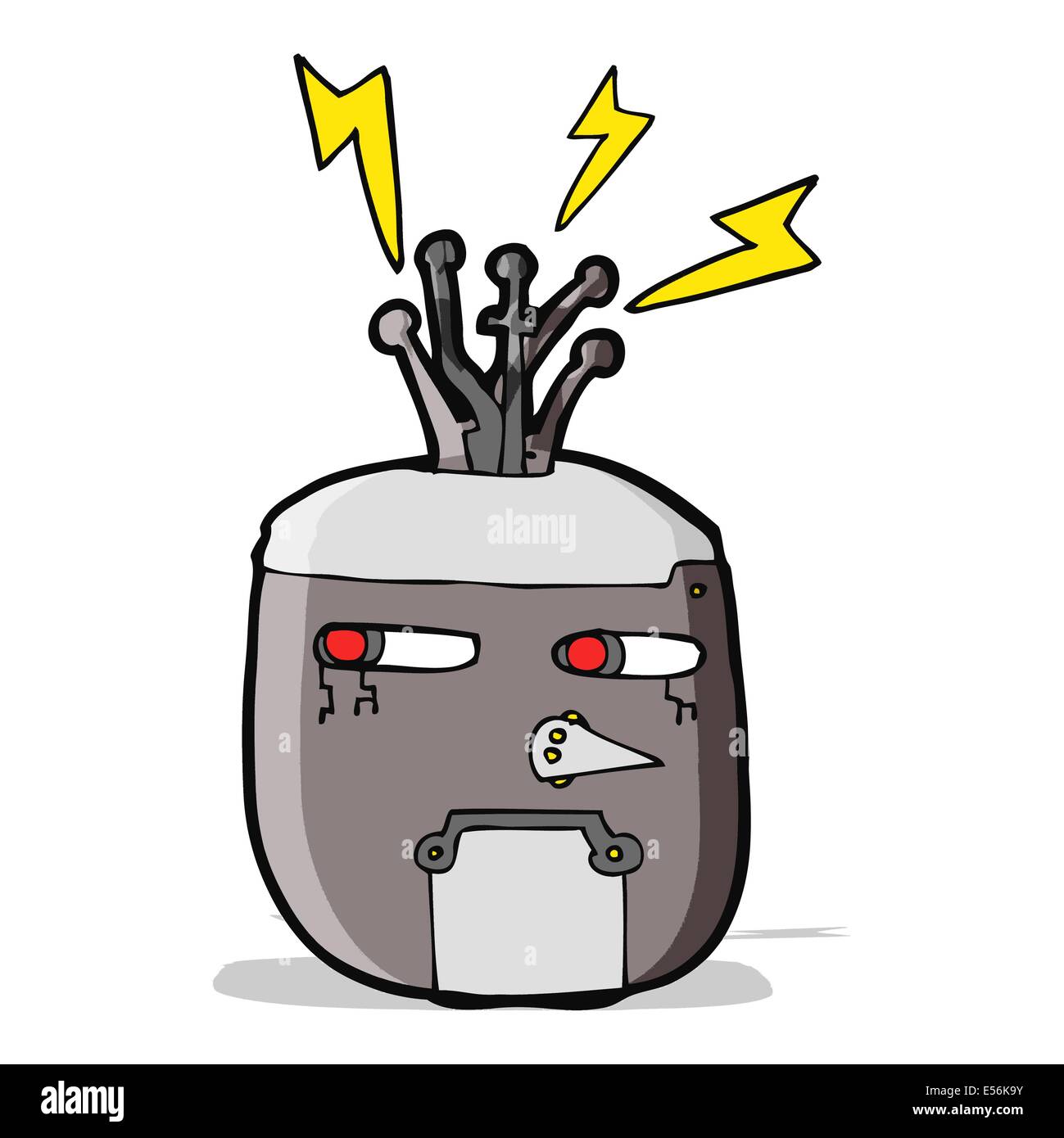 cartoon robot head Stock Vector Image & Art - Alamy