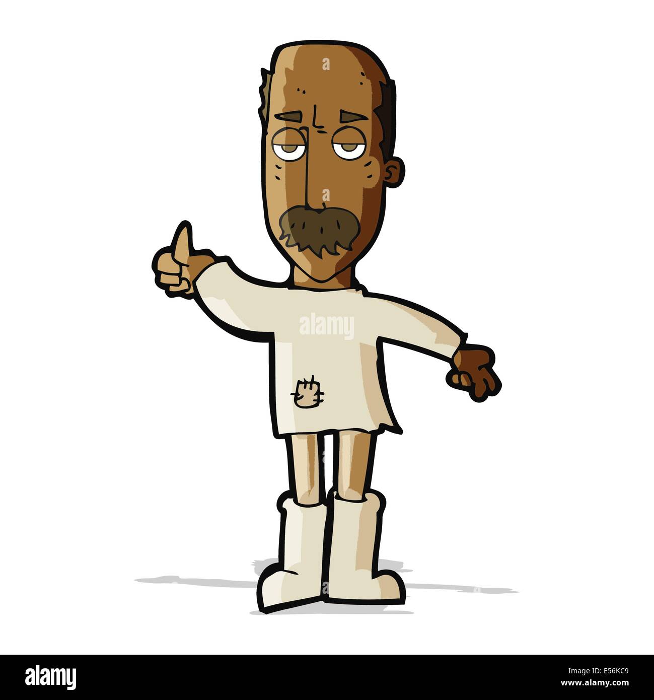 Old man hand up character Cut Out Stock Images & Pictures - Alamy