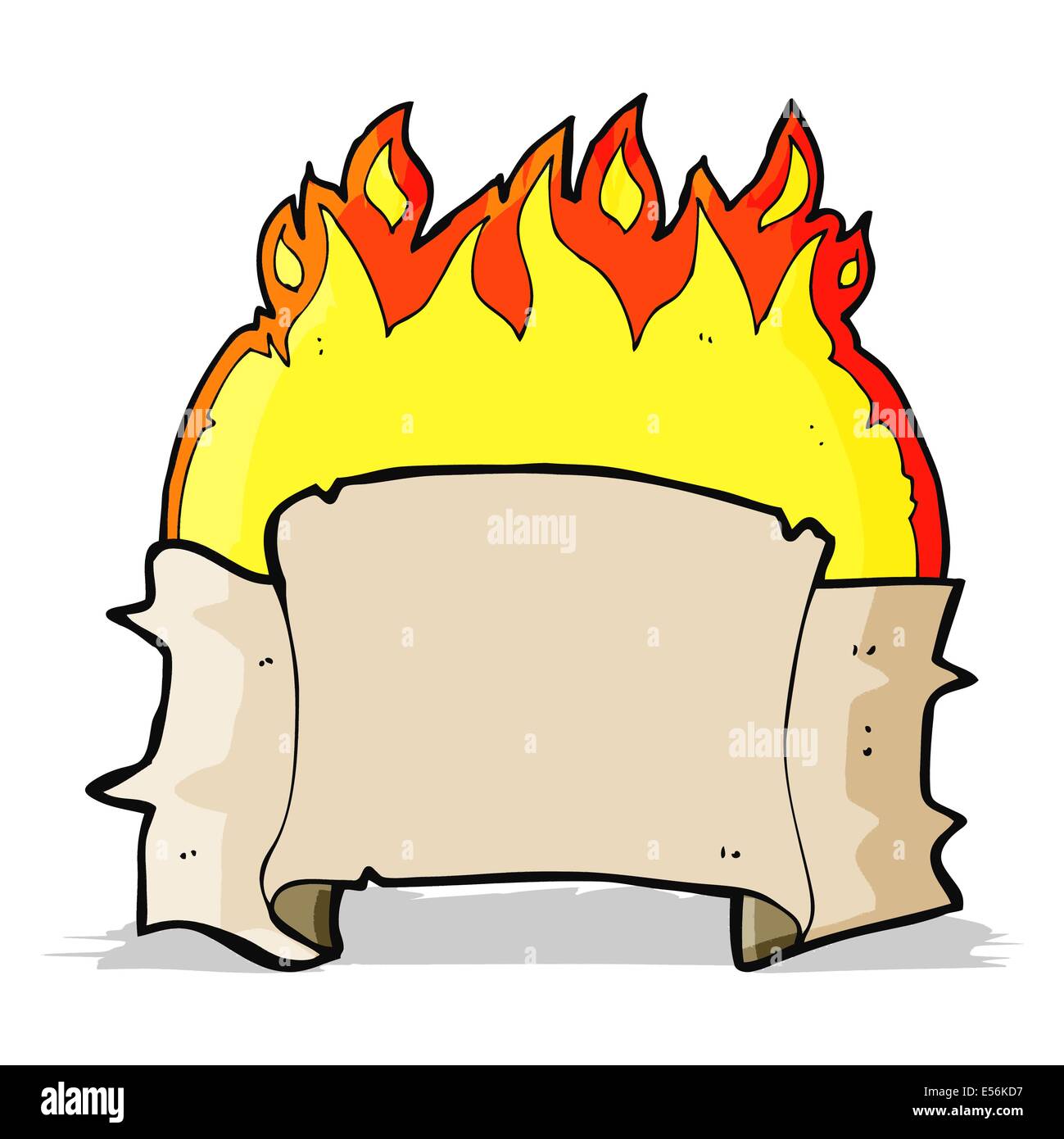 Cartoon flaming banner hi-res stock photography and images - Alamy
