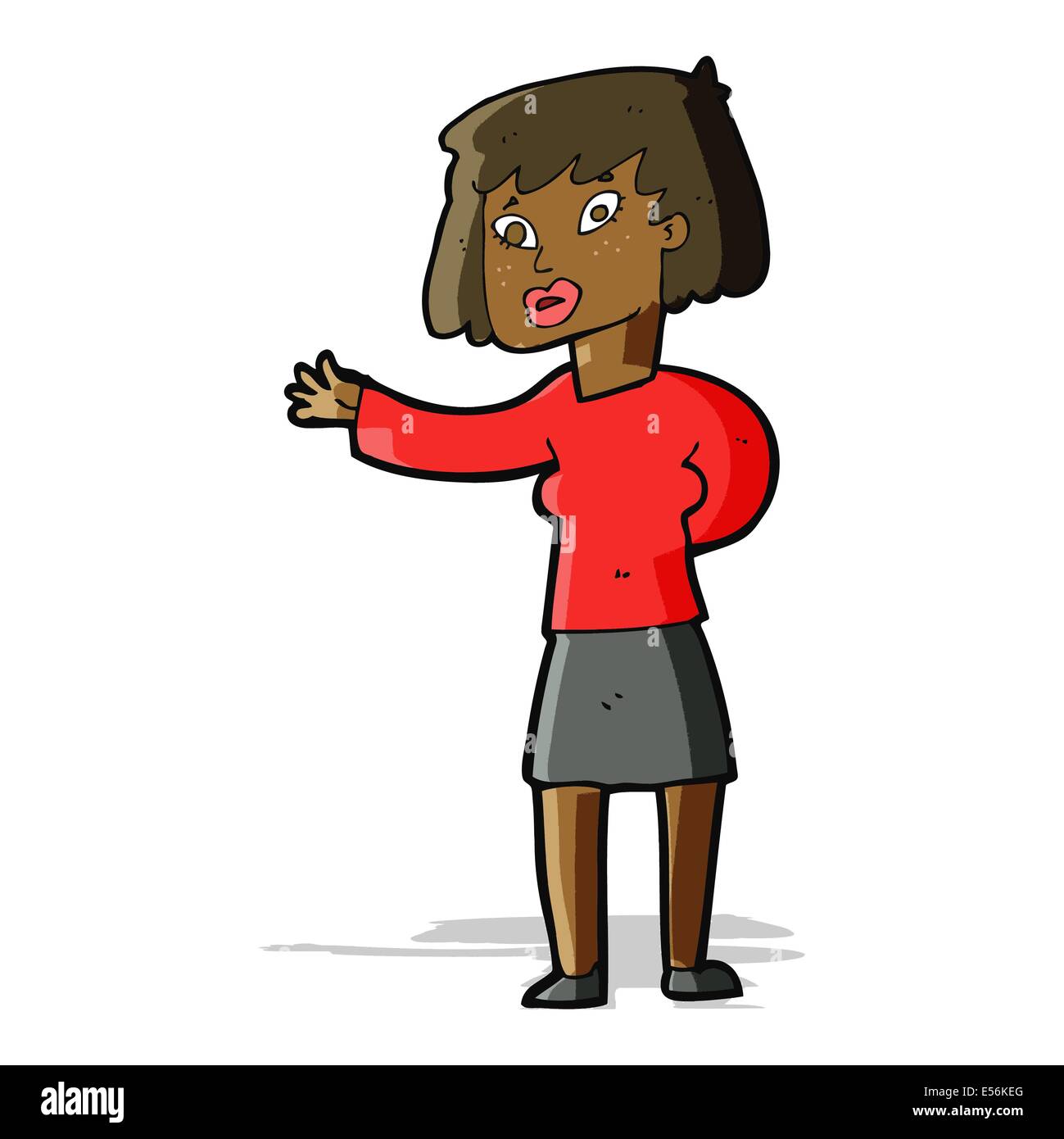 cartoon woman explaining Stock Vector Image & Art - Alamy