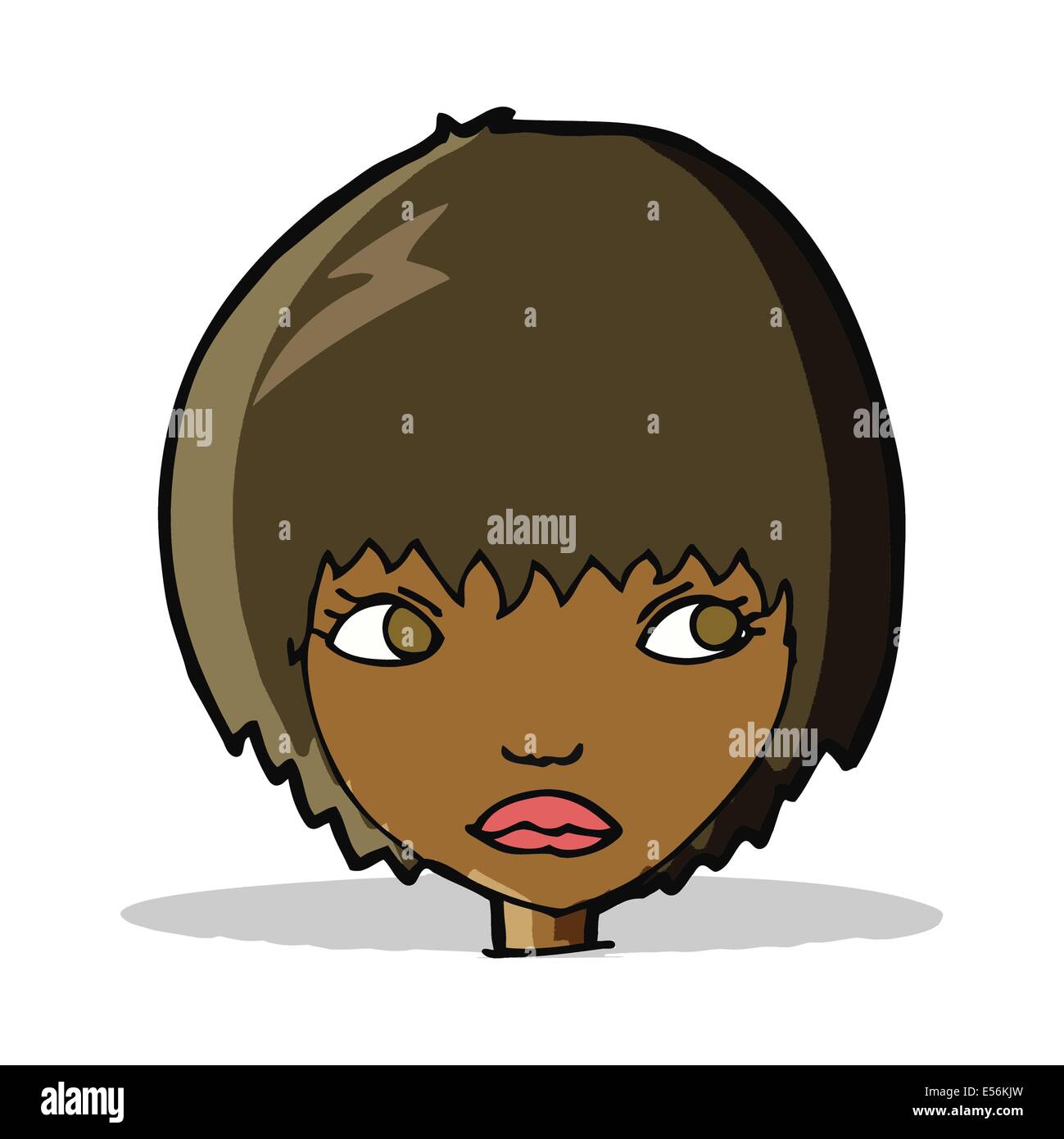 cartoon unhappy girl Stock Vector Image & Art - Alamy