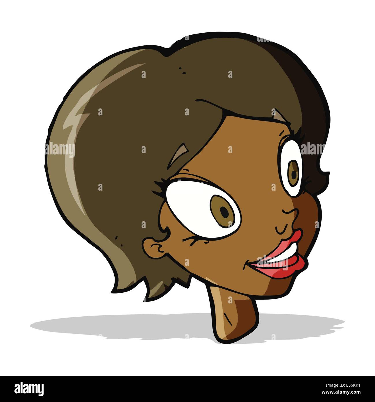 cartoon pretty female face Stock Vector Image & Art - Alamy