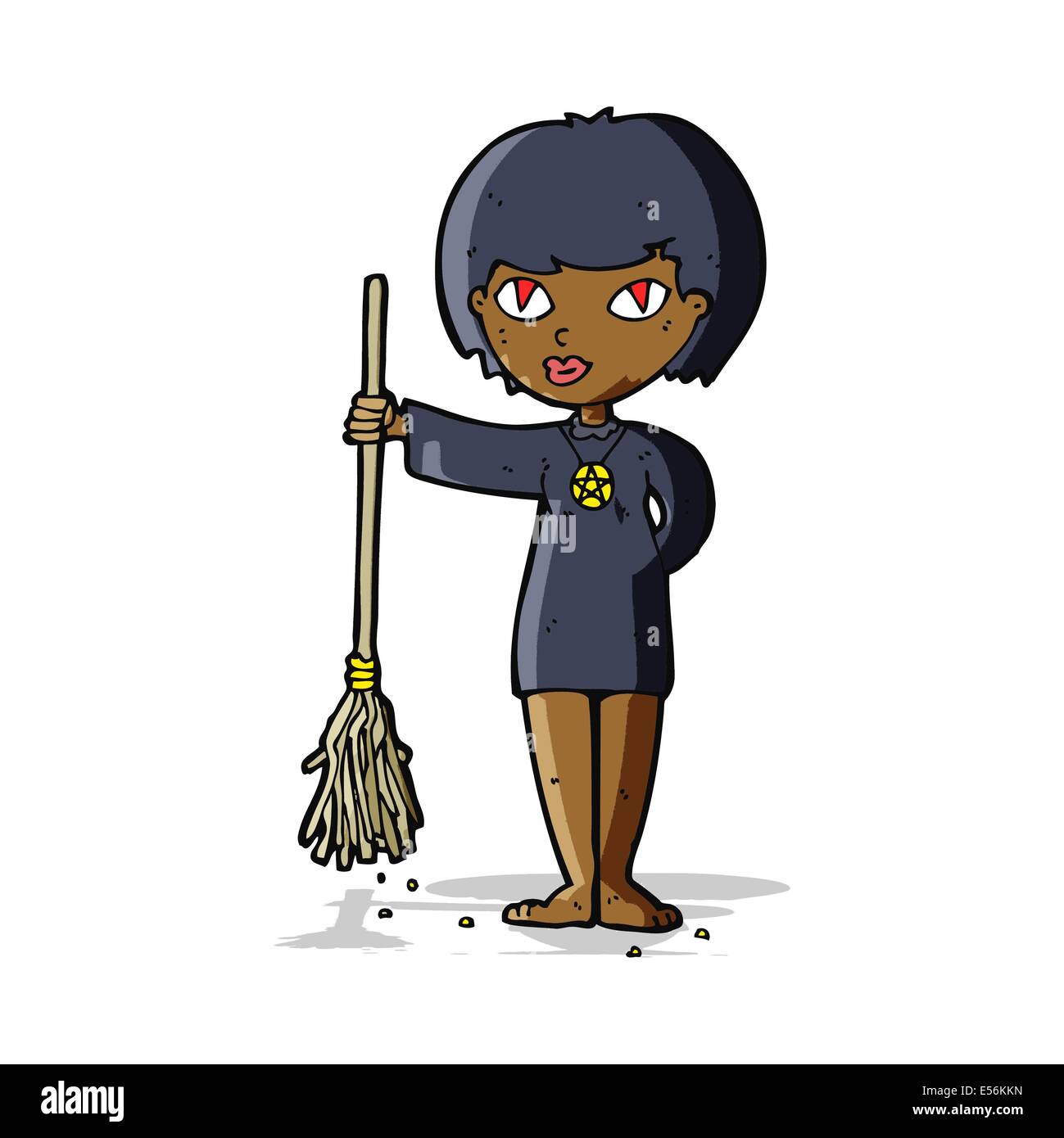cartoon pretty witch girl Stock Vector Image & Art - Alamy