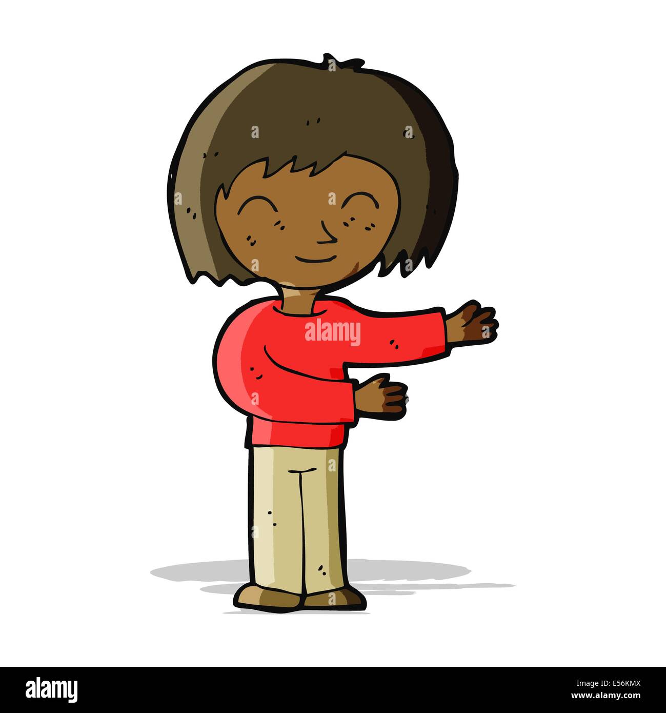 cartoon woman gesturing welcome Stock Vector Image & Art - Alamy