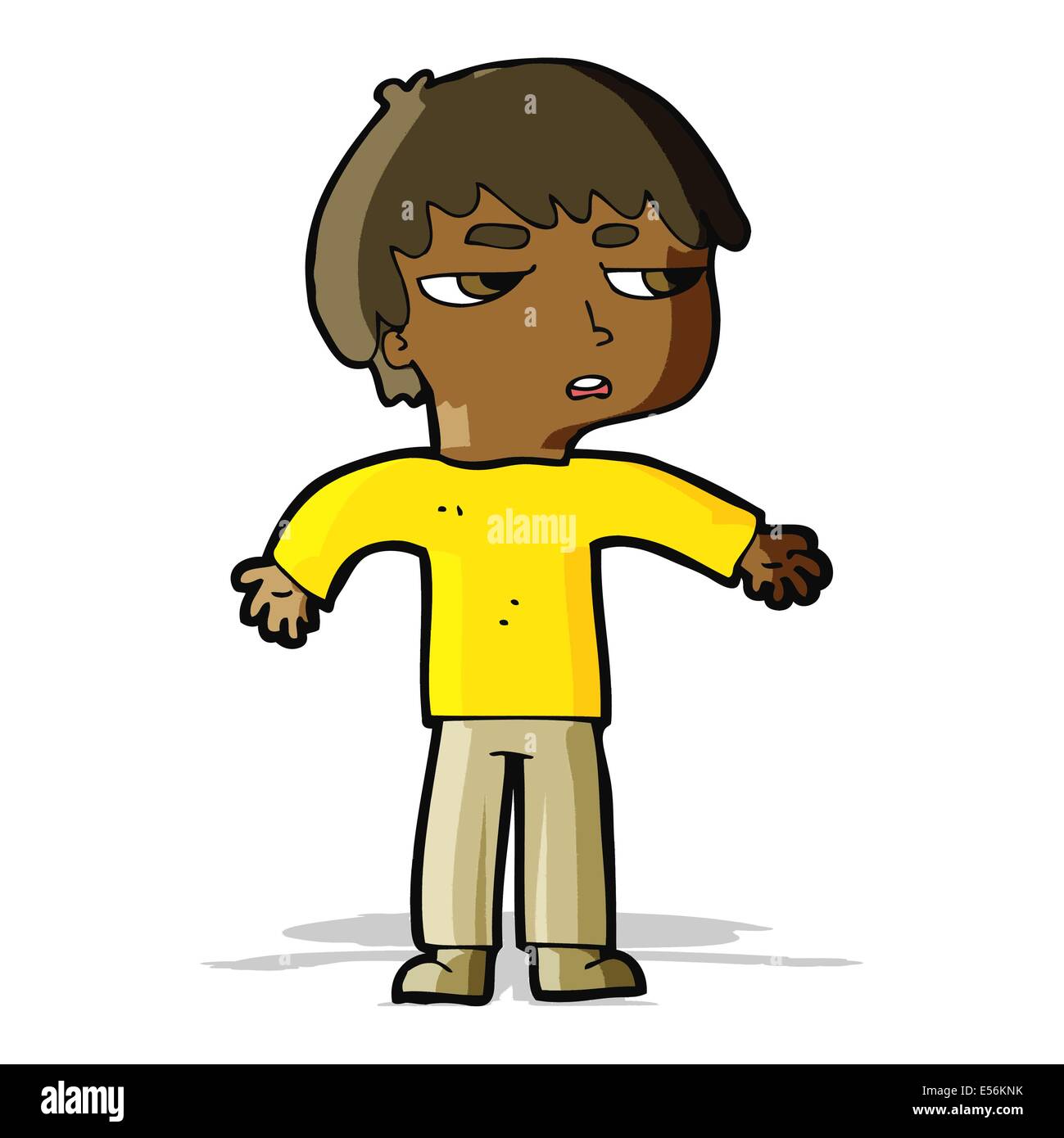 cartoon annoyed boy Stock Vector Image & Art - Alamy