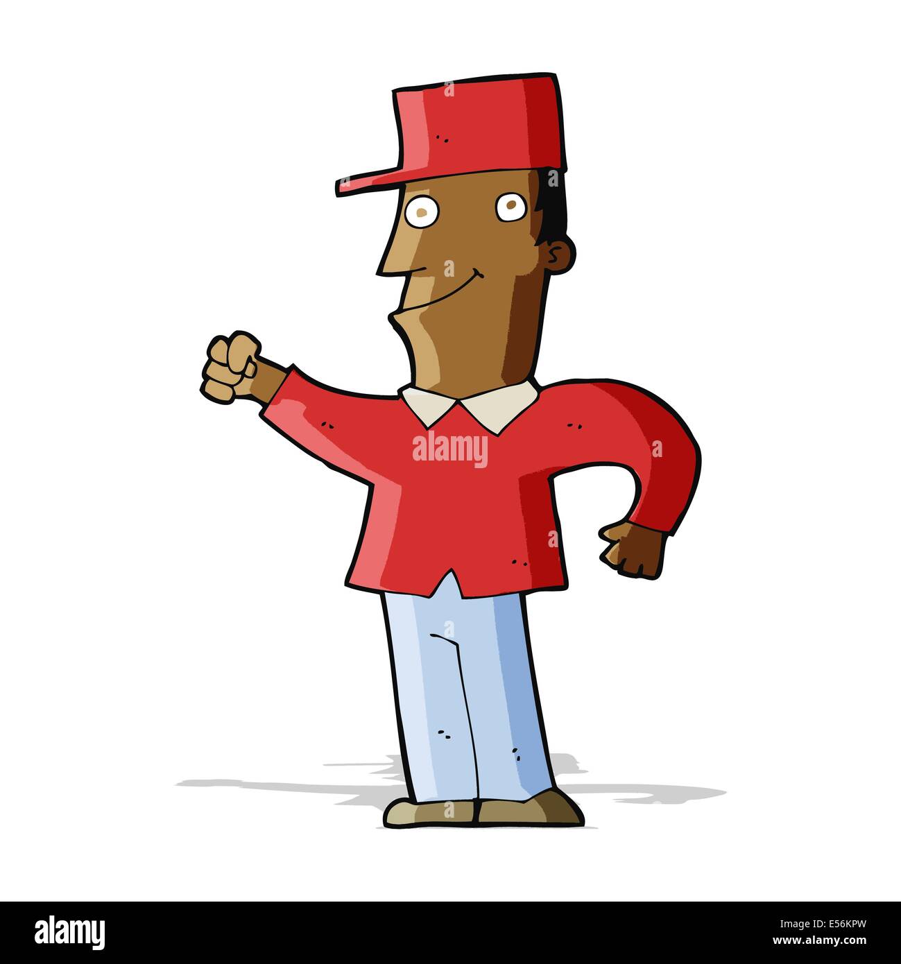 Man punching the air Stock Vector Images - Alamy