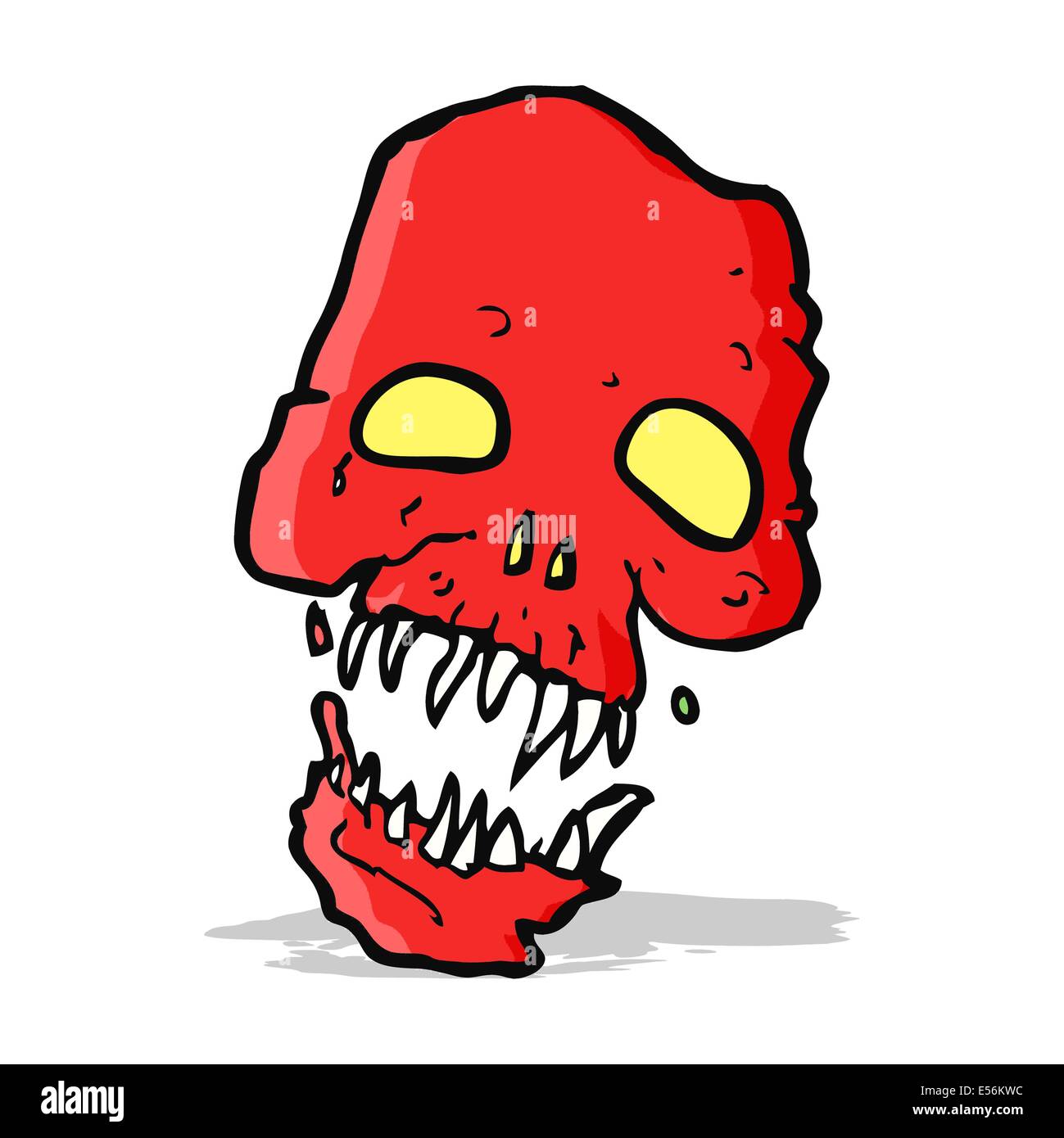 cartoon scary skull Stock Vector Image & Art - Alamy