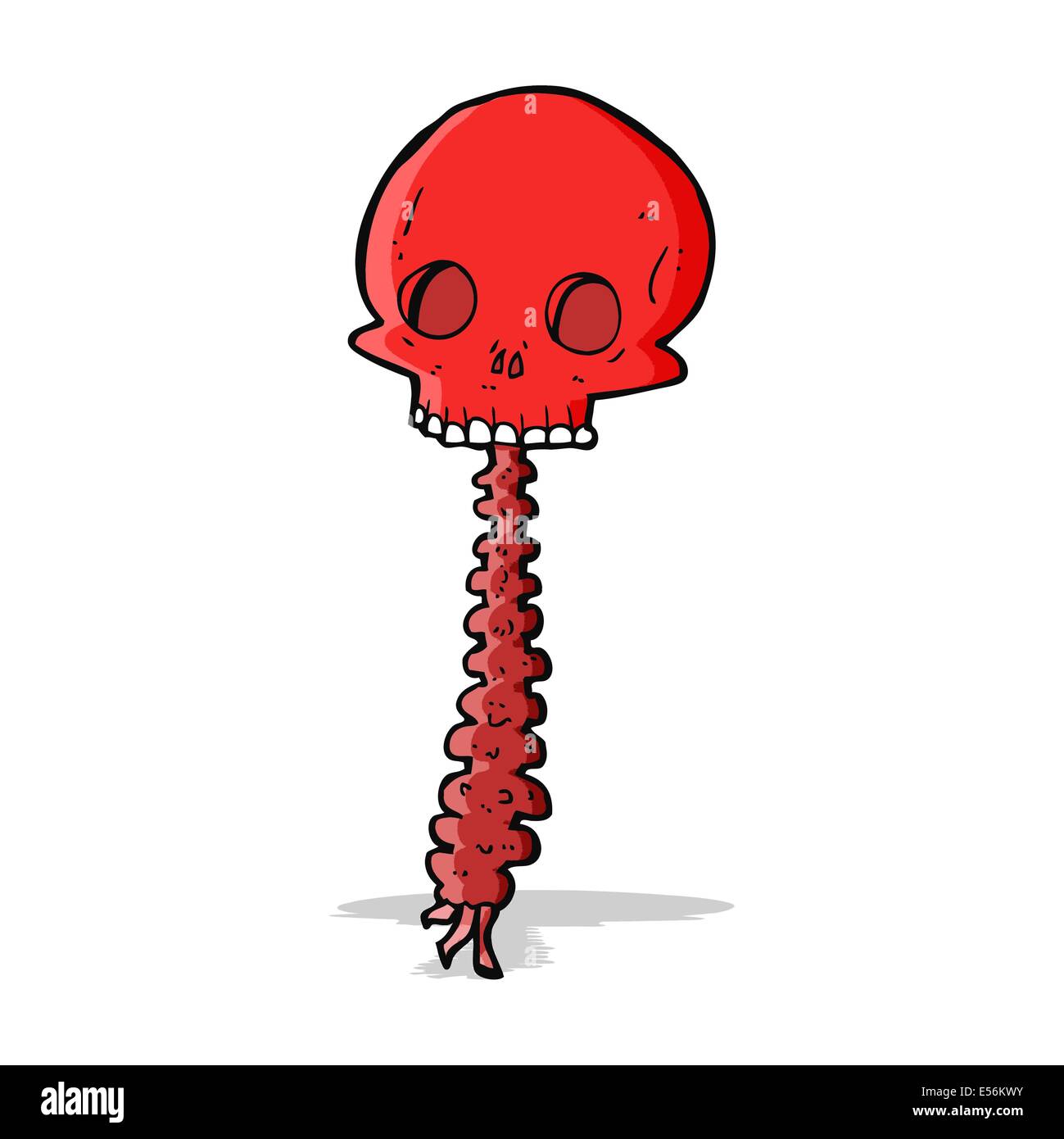 spooky cartoon skull and spine Stock Vector Image & Art - Alamy
