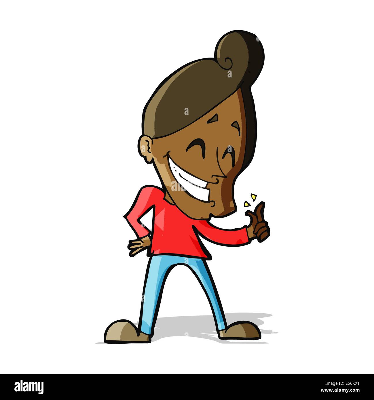 Cartoon Person Snapping Fingers