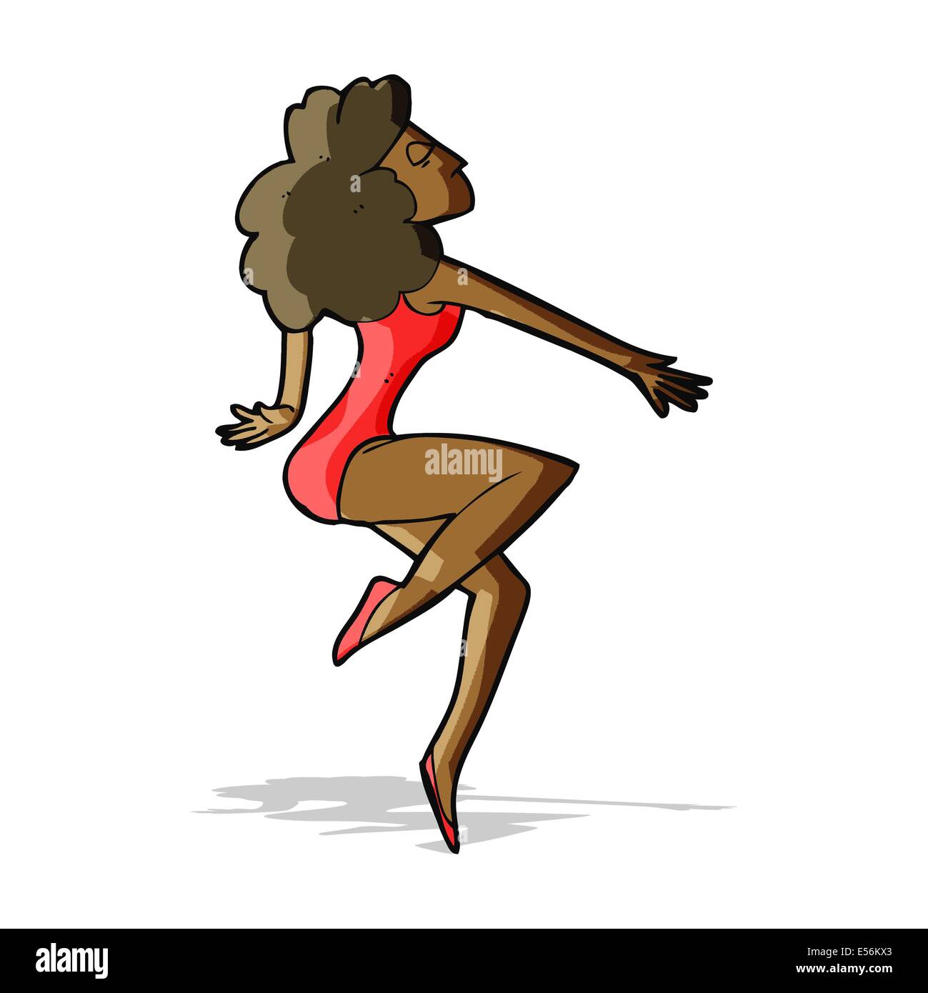 cartoon dancing woman Stock Vector Image & Art - Alamy