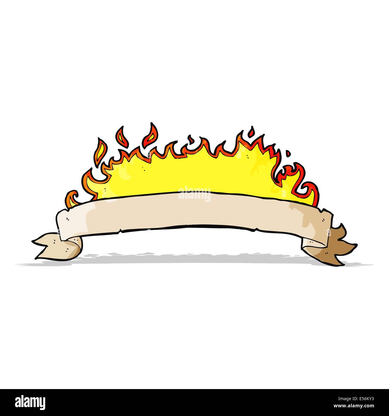 Cartoon flaming banner hi-res stock photography and images - Alamy