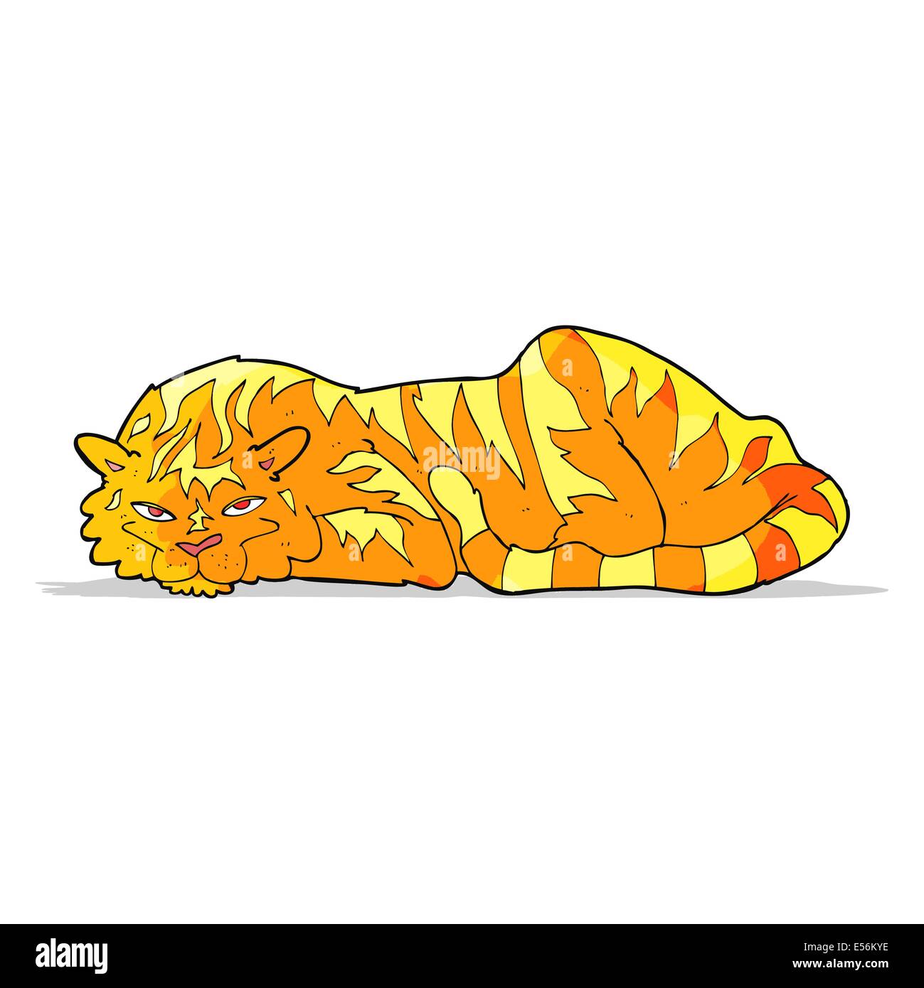 cartoon resting tiger Stock Vector Image & Art - Alamy