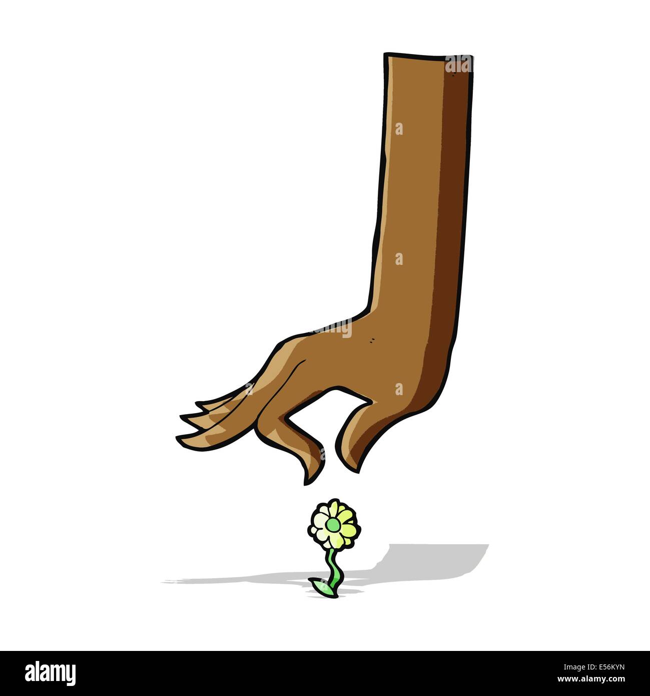 Cartoon hand picking flower Stock Vector Images - Alamy