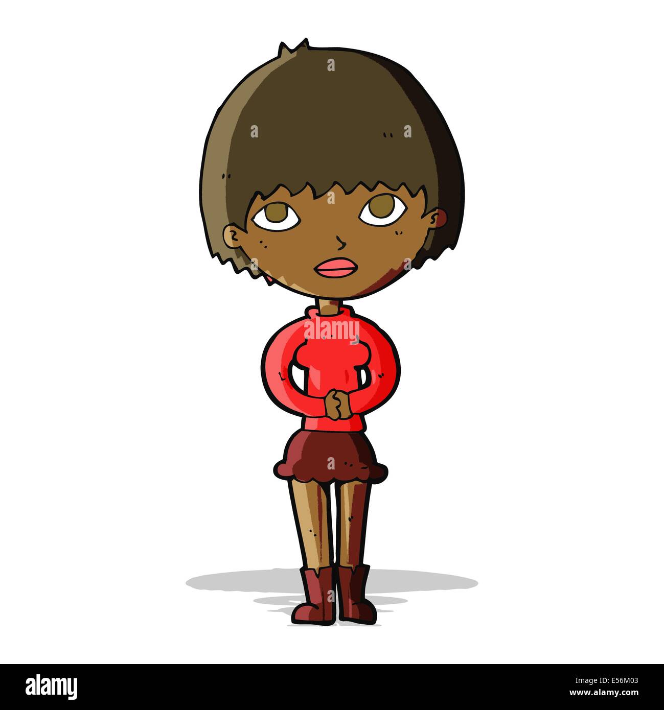 cartoon woman waiting patiently Stock Vector Image & Art - Alamy