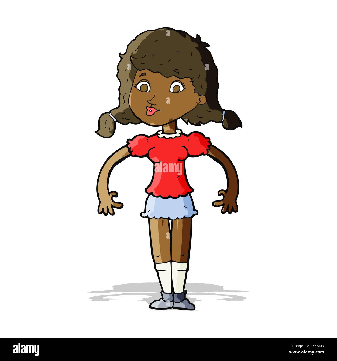cartoon pretty girl Stock Vector Image & Art - Alamy